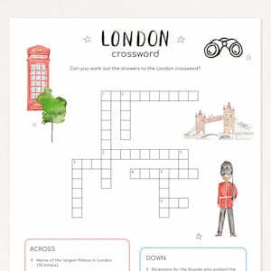Kids London Activity Set | Printable Travel Games (digital Download) - Etsy