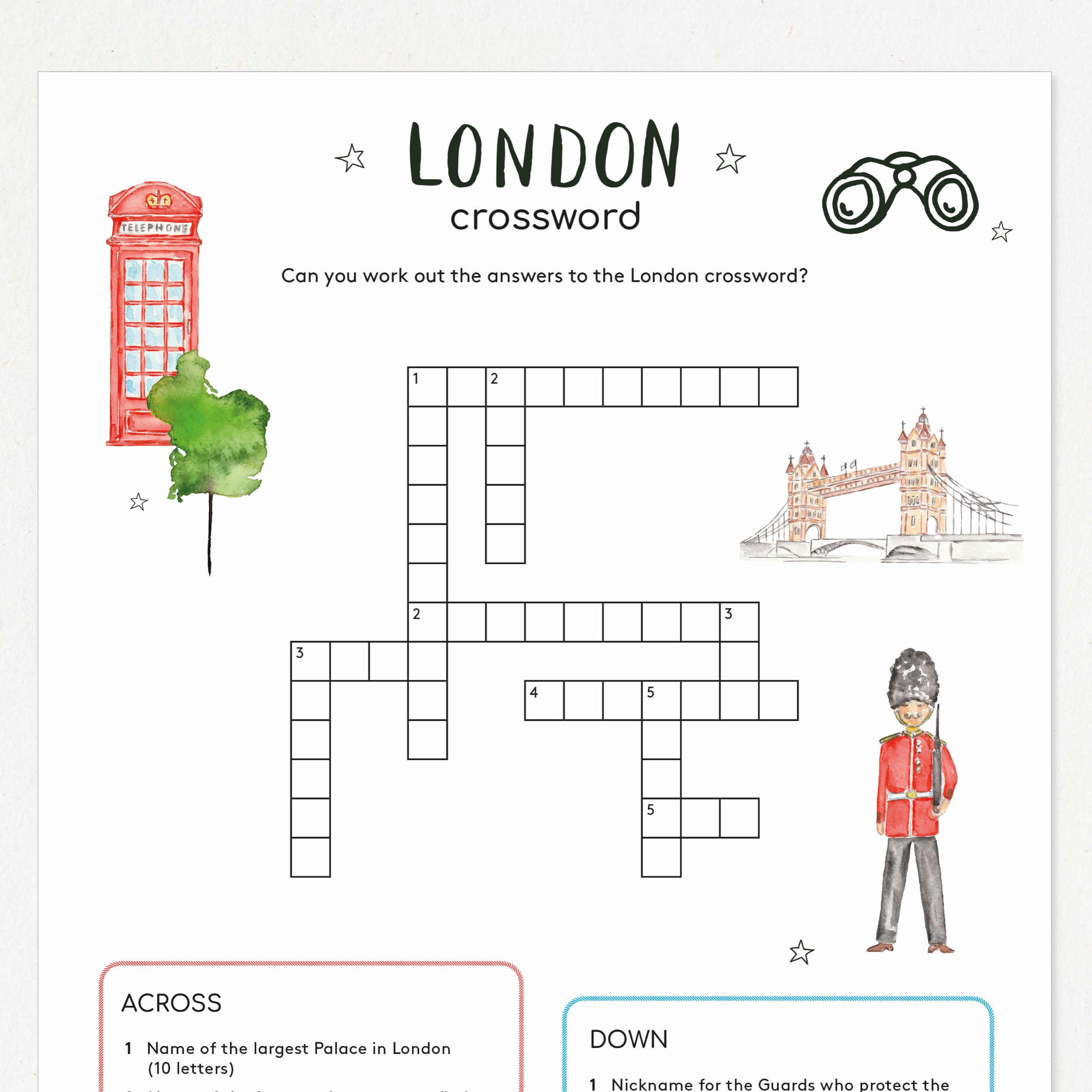 London Activities for Kids | Kids Printable Activity Sheet London ...
