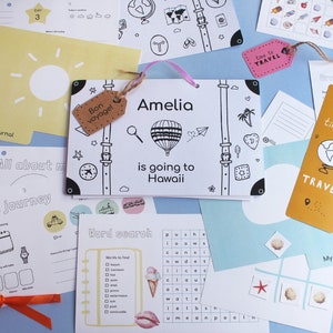 Kids Travel Activity Journal Printable Kit | Vacation Memory Kids ...