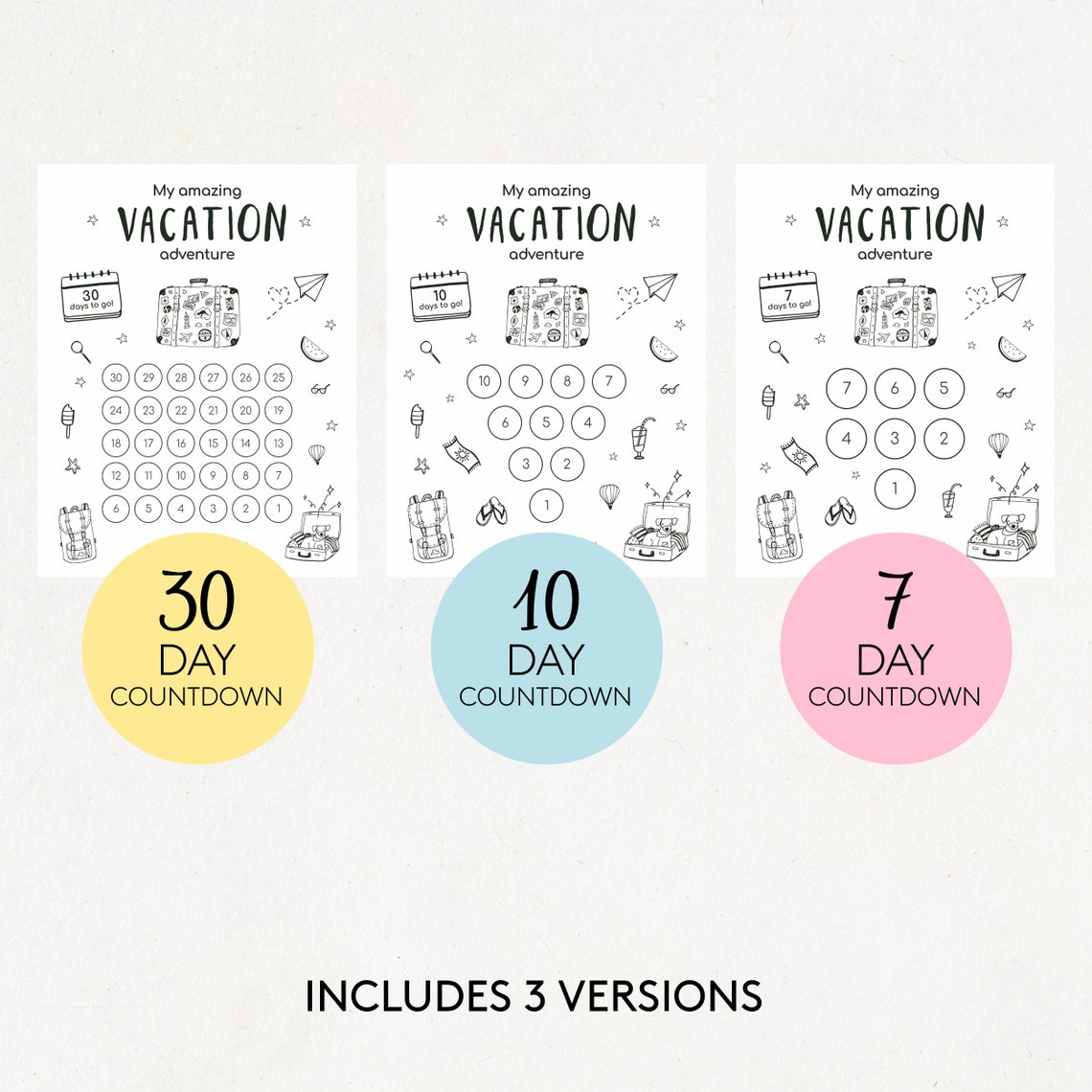 Kids Vacation Countdown | Kids Countdown Holiday Trip | Vacation Kids ...