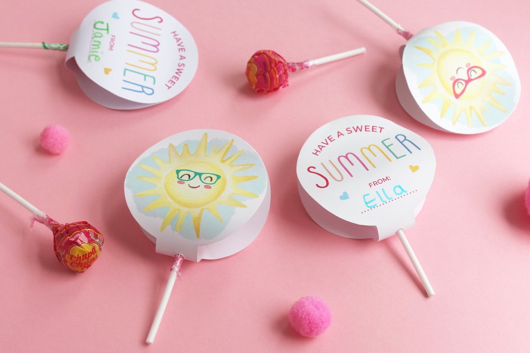 Summer Lollipop Gift Tag, End of Year Classmate Gifts (digital File) - Etsy