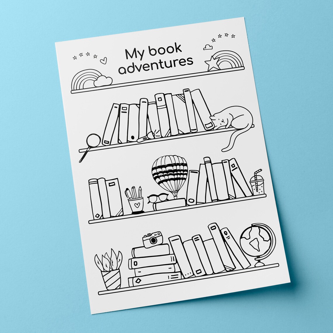 Kids Reading Tracker | Kids Book Tracker | Kids Coloring Poster ...