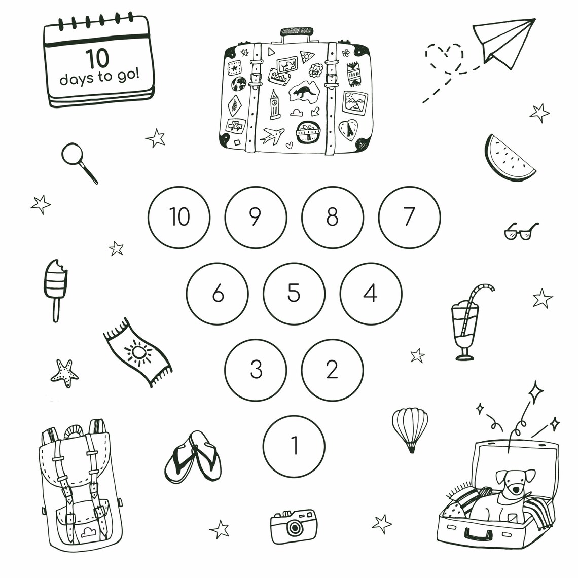 Kids Vacation Countdown | Kids Countdown Holiday Trip | Vacation Kids ...