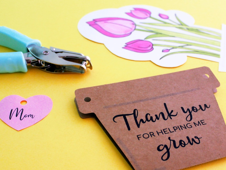 Color in Mother's Day Card Tulip Mothers Day Card Printable Thanks for ...