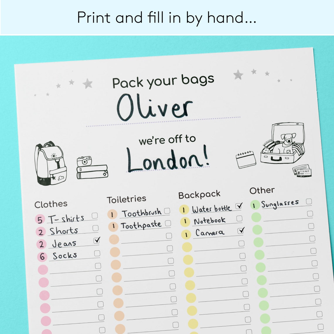 Kids Packing List | Kids Vacation Packing Checklist | Kids Packing ...