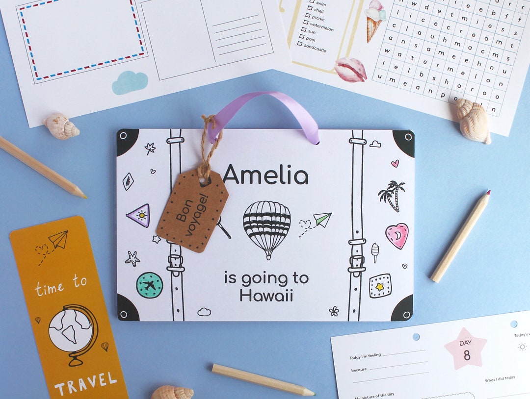 Kids Travel Activity Journal Printable Kit | Vacation Memory Kids ...