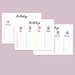 Birthday Tracker Printable Template Landscape Format | Birthday Planner ...
