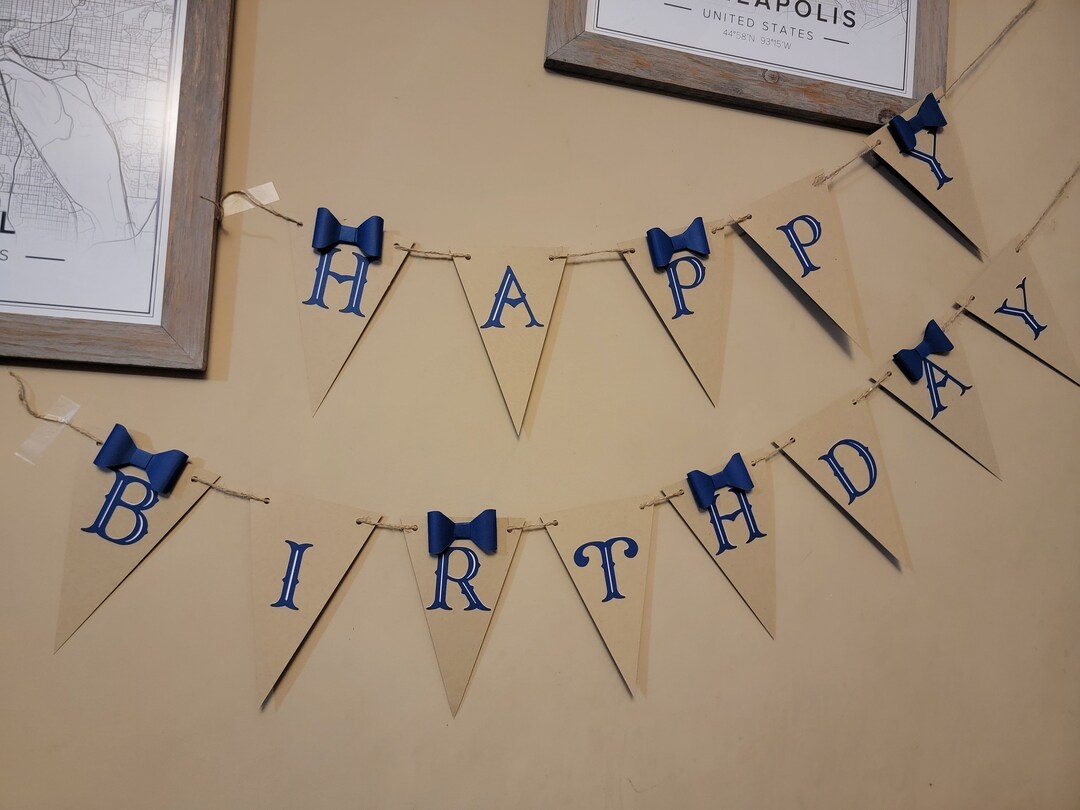 Little Man Birthday Banner, Birthday Banner, Pennant Banner, First ...