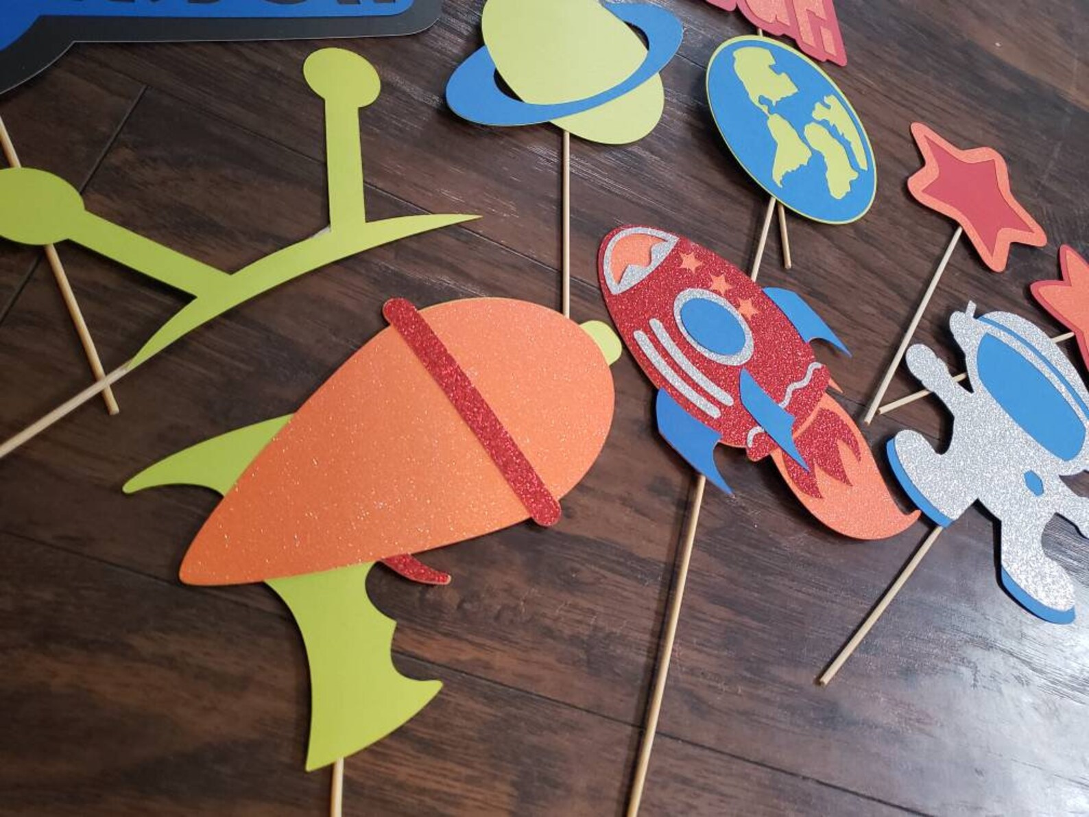 Space Party Photo Props Outer Space Birthday Decorations - Etsy