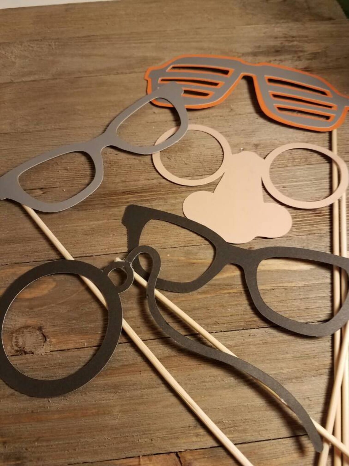 Glasses Photo Booth Props, Custom Photo Booth Props, Birthday Party ...