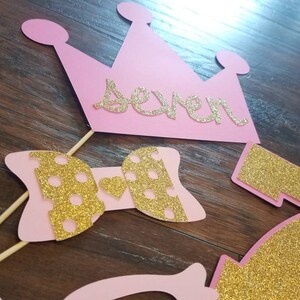 Princess Birthday Photo Booth Props, Princesses Party Decorations, Pink ...