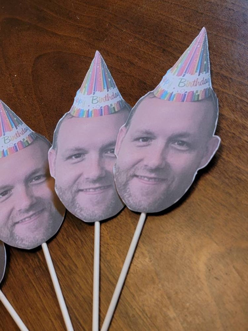 Custom Face Photo Booth Props First Birthday 21st 30th50th - Etsy