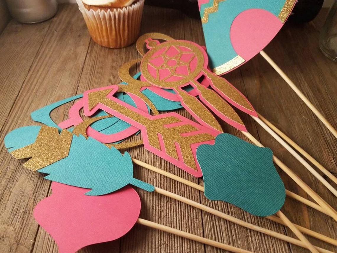 Boho Photo Booth Props Tribal Baby Shower Photo Booth Props - Etsy