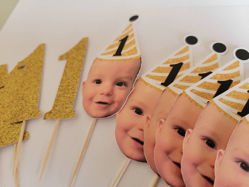 Custom Face Cupcake Toppers First Birthday 21st30th50th | Etsy