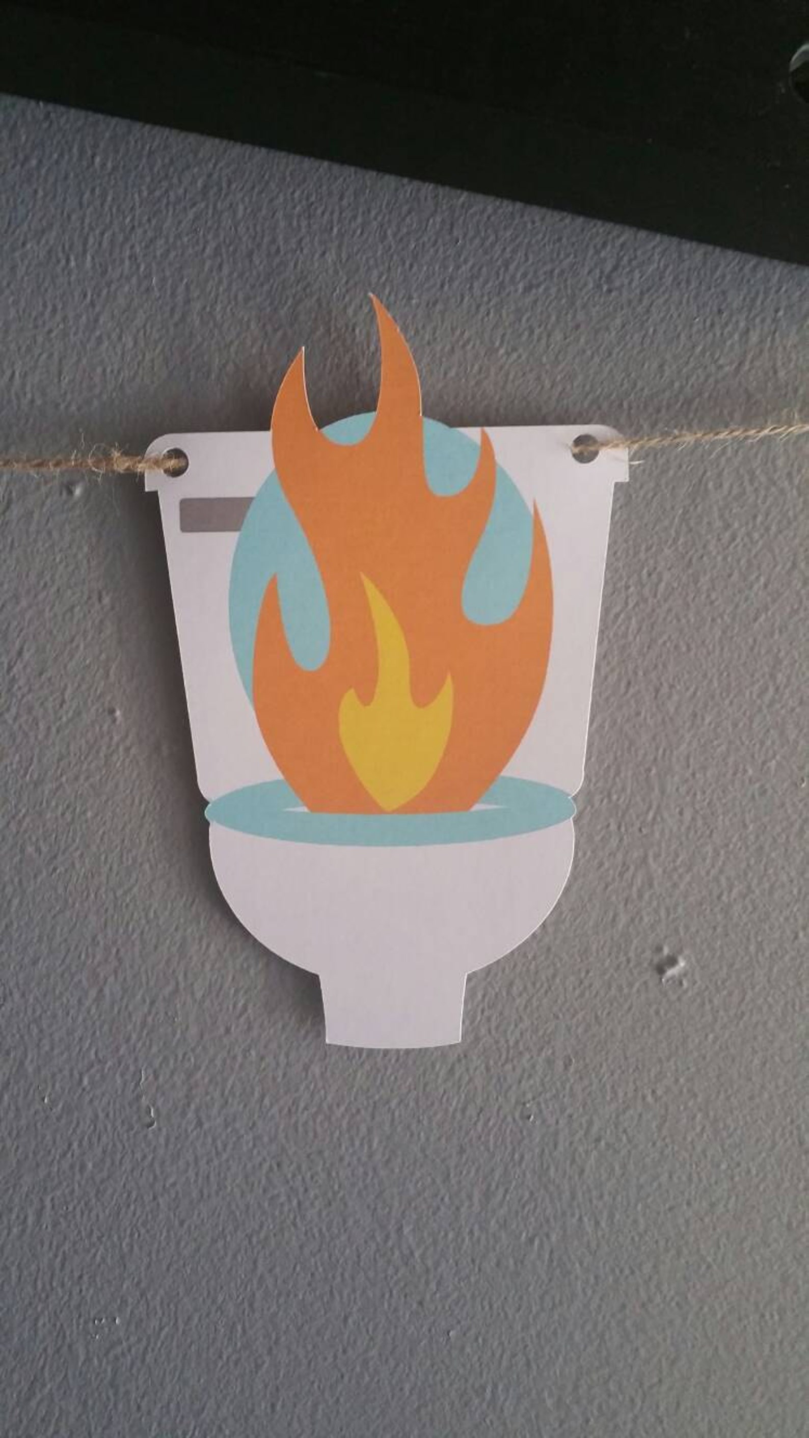 Bachelor Party Banner Chili Cook off Banner Flaming Toilet - Etsy