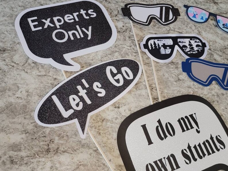 Ski Party Props, Ski Snowboard Themed Birthday, Ski Bachelorette Photo ...
