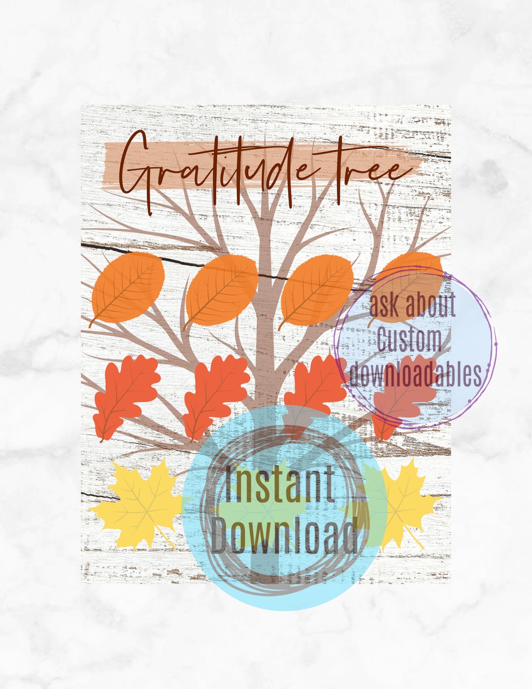 Gratitude Tree, DIY Thankful Tree Sign, Kids Thanksgiving Thankful Tree ...