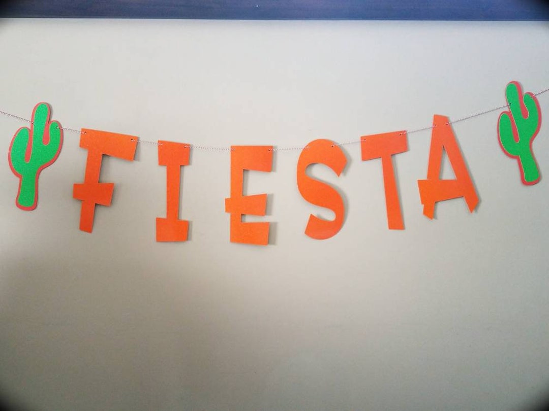 Taco Party, Fiesta Banner, Fiesta Decoration, Fiesta Party, Cactus ...