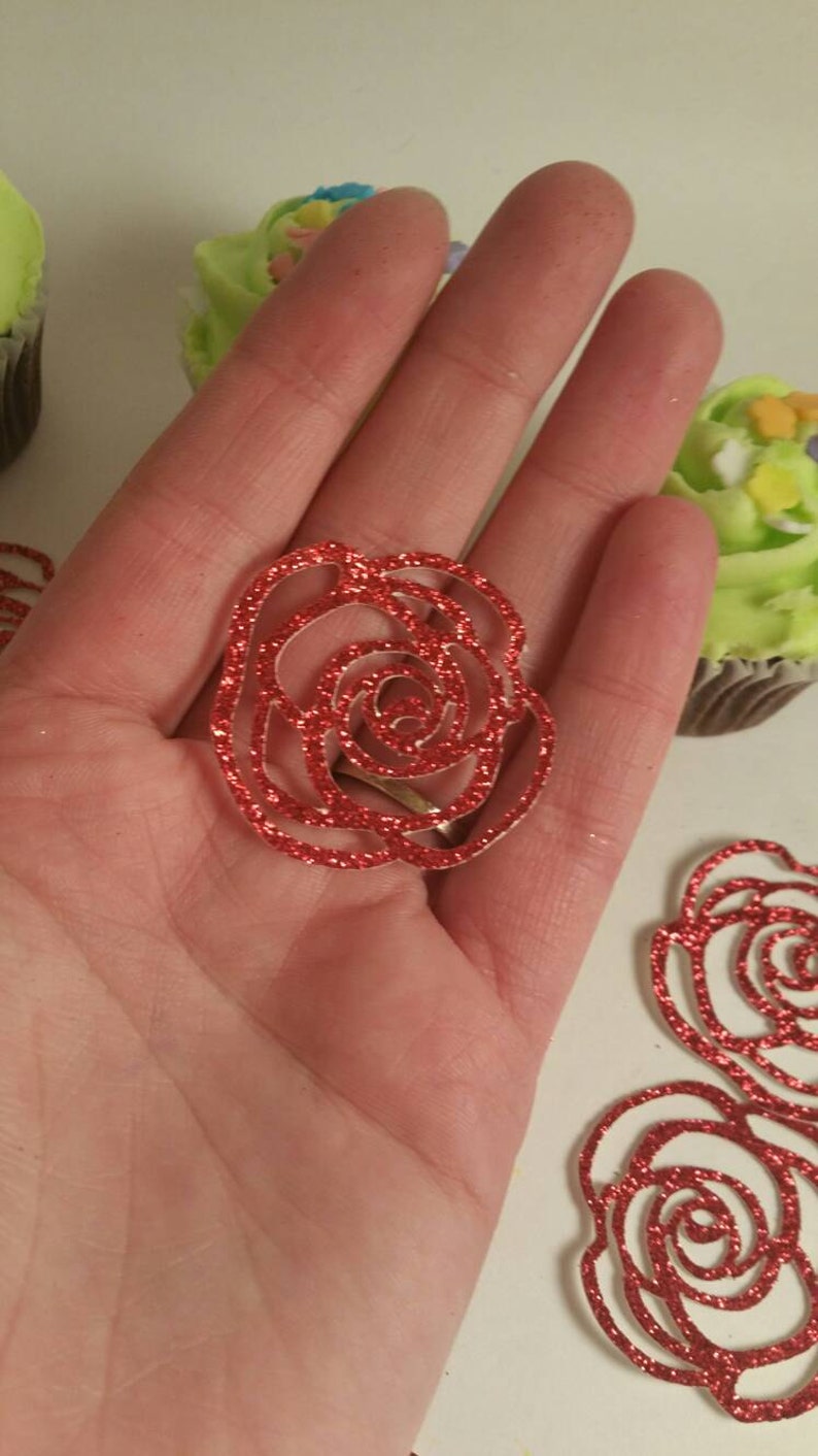 Red Roses Confetti Valentines Day Painting Roses Red Alice | Etsy