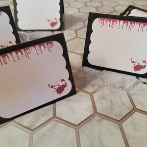 Horror Party Decorations, 12ct Food Tents, Birthday Party Food Label ...