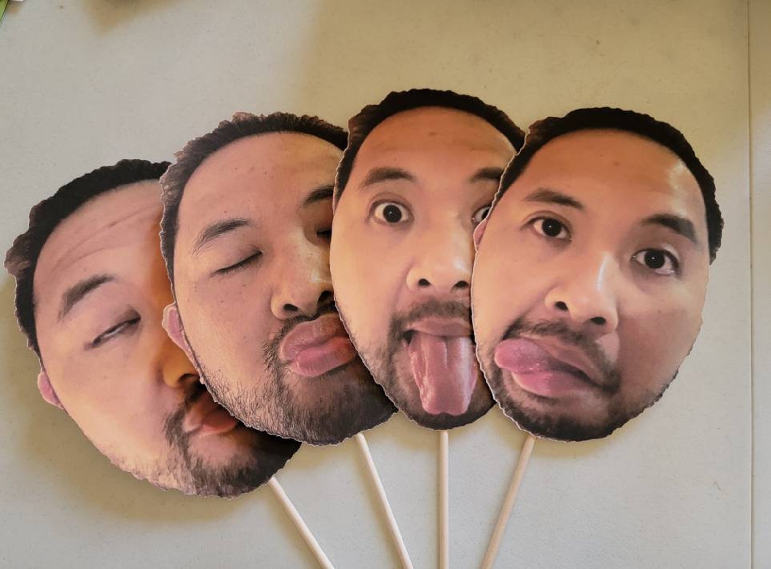 Custom Face Photo Booth Props, First Birthday, 21st, 30th,50th Birthday ...