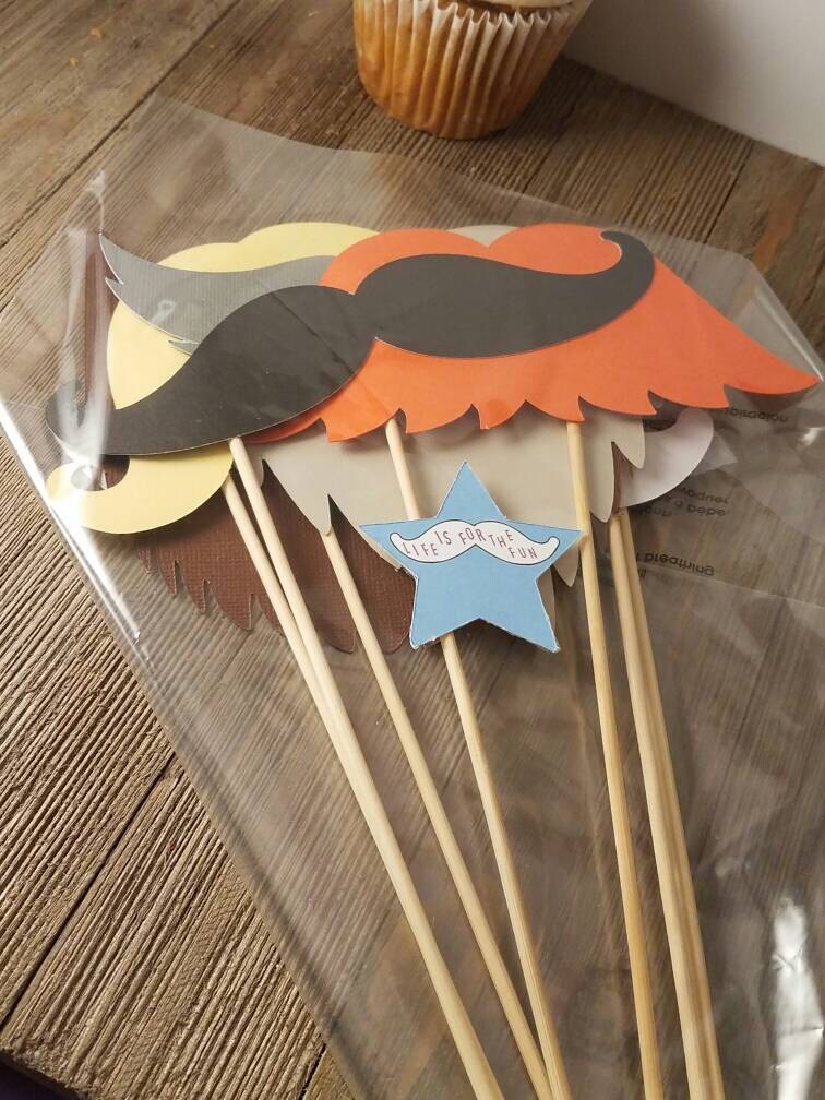 Party Photo Props Birthday Photo Booth Props Custom Photo - Etsy