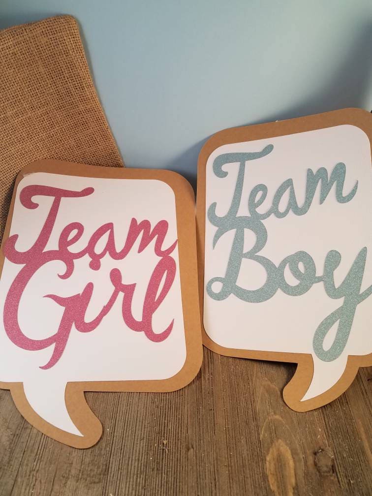 Gender Reveal Party Props Baby Shower Decorations Team Girl | Etsy