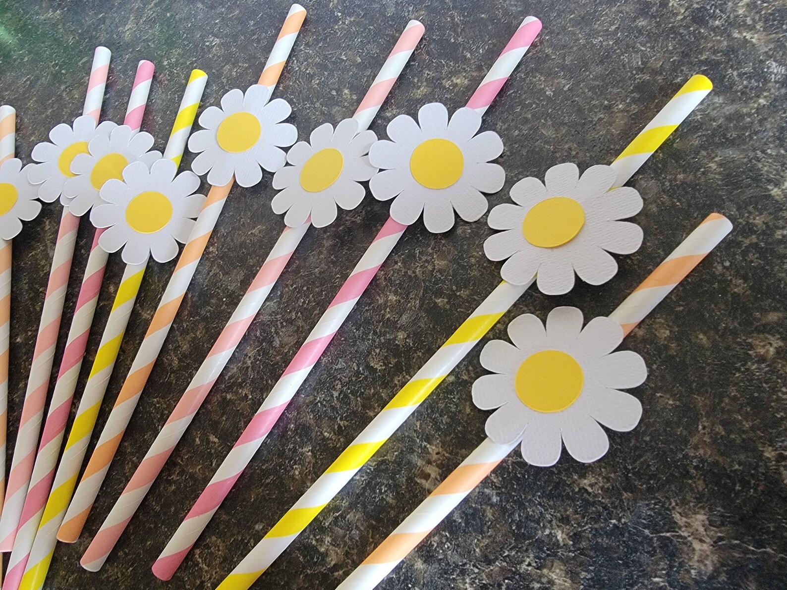 Daisy Paper Straws, Eco-friendly Party Decorations, Groovy One Themed ...