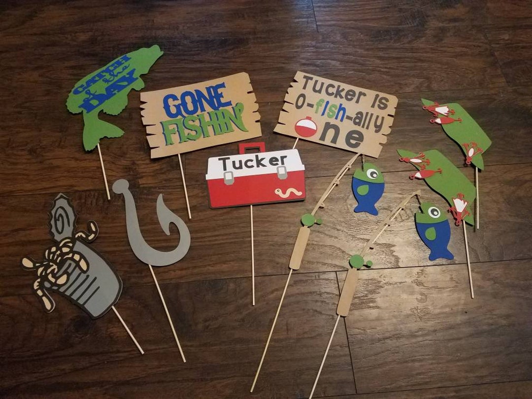 O Fishally One Birthday, Fish Birthday Photo Props, Fish Birthday Party ...