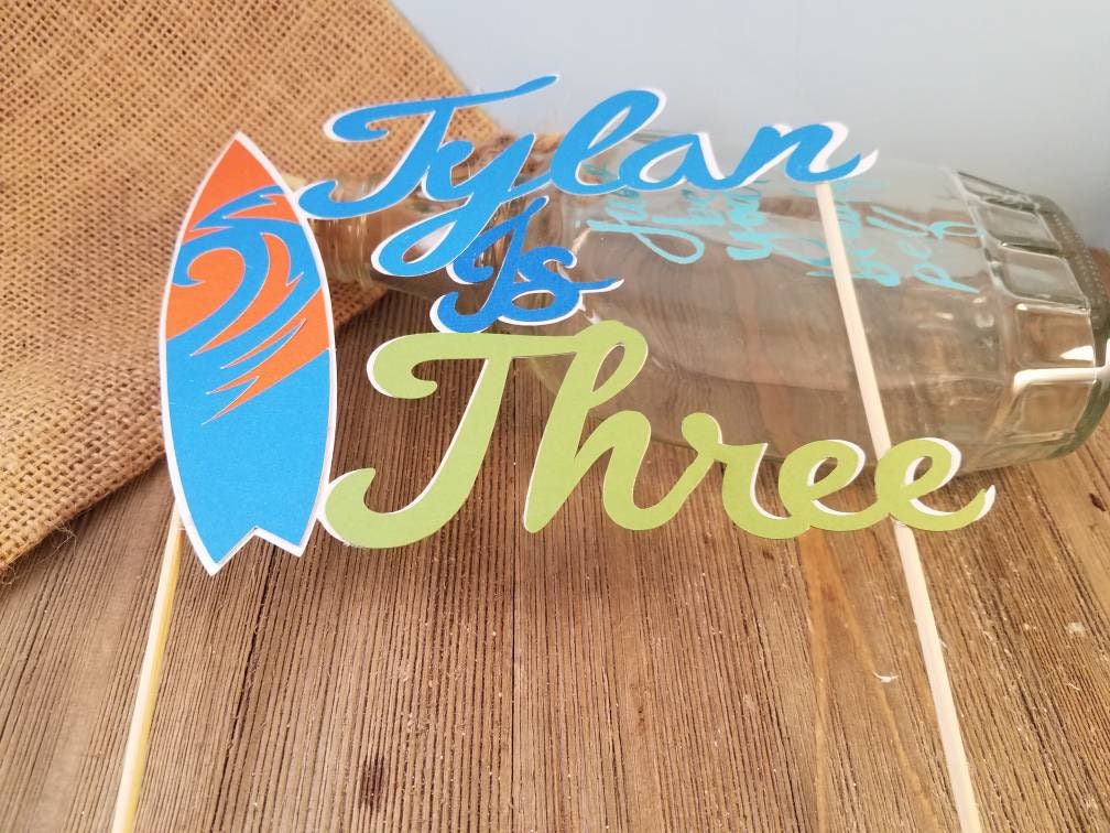 Decoraciones de fiesta en la playa topper de pastel de tabla - Etsy España