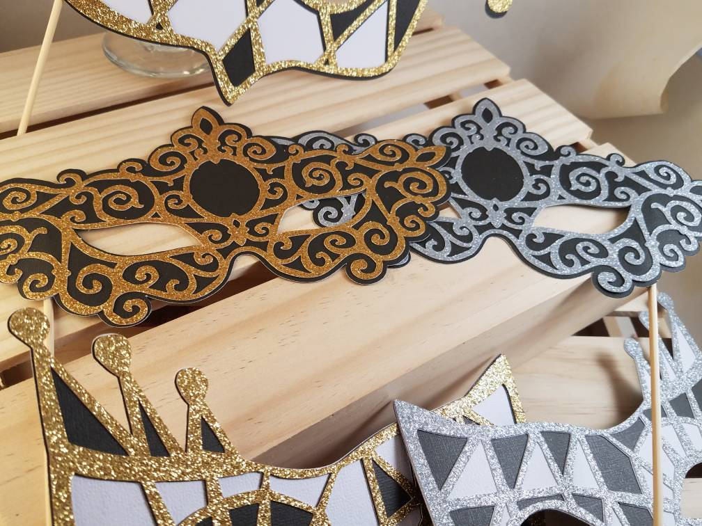 Masquerade Mask, New Years Eve Decorations, Mardi Gras Mask, 40th ...