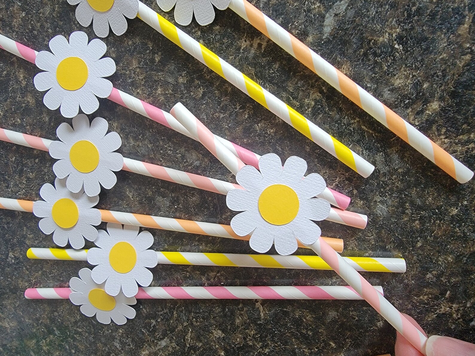 Daisy Paper Straws, Eco-friendly Party Decorations, Groovy One Themed ...