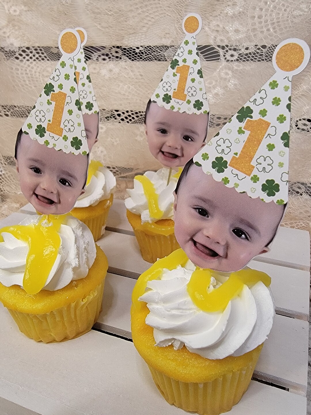 Lucky One Cupcake Toppers, First Birthday, 21st,30th,50th, St. Patty's ...