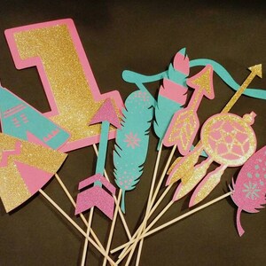 Tribal Party Supplies, Tribal Baby Shower Photo Booth Props, Boho Photo ...