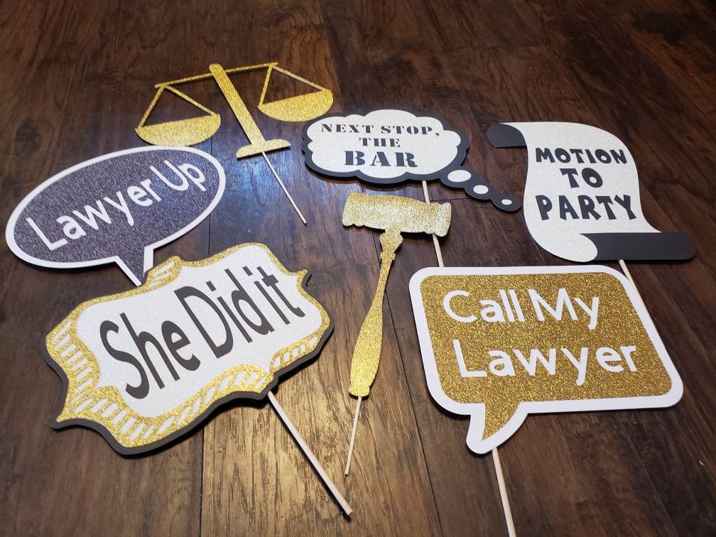Law school graduation prop set law party law school party | Etsy