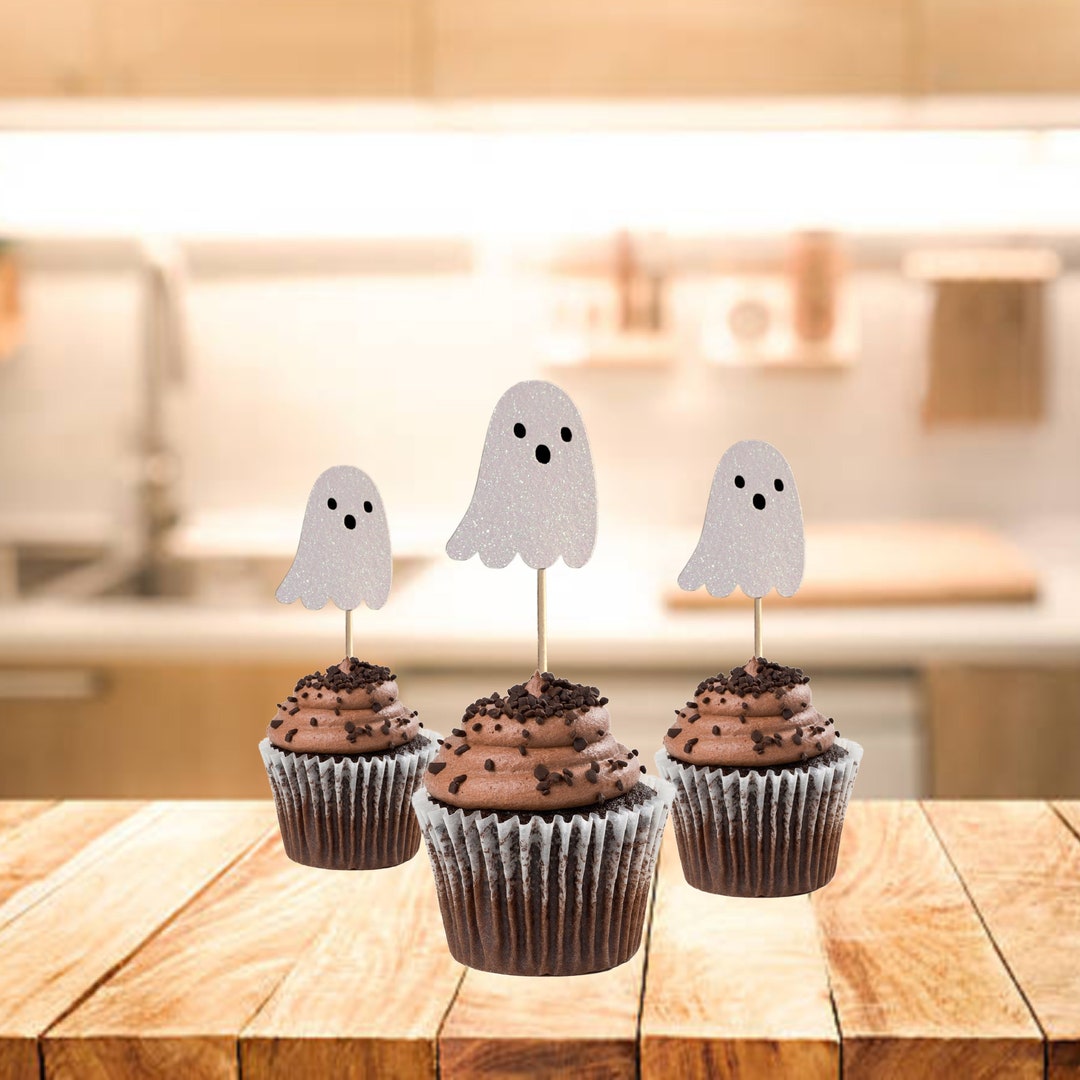 Ghost Cupcake Toppers, 12 Count, Boo I'm Two, Halloween Party ...