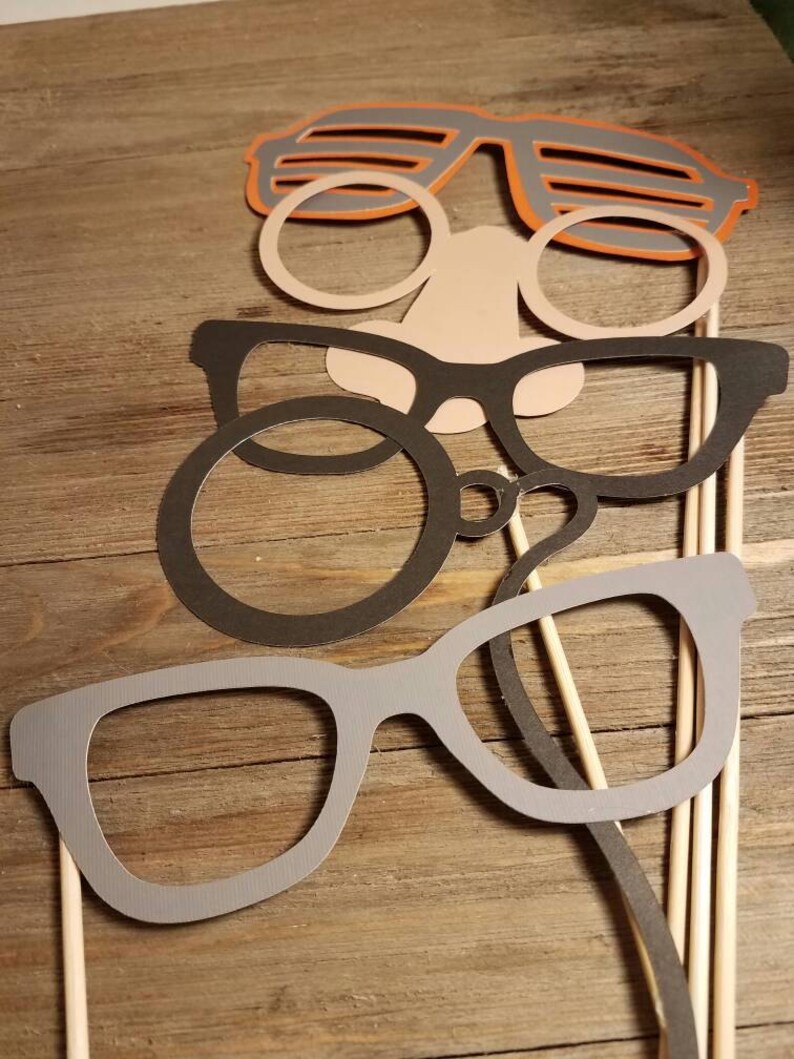 Glasses Photo Booth Props, Custom Photo Booth Props, Birthday Party ...