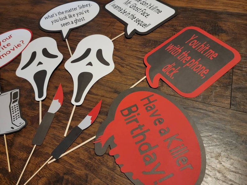 Scream Party Decorations Halloween Photo Props Kids | Etsy