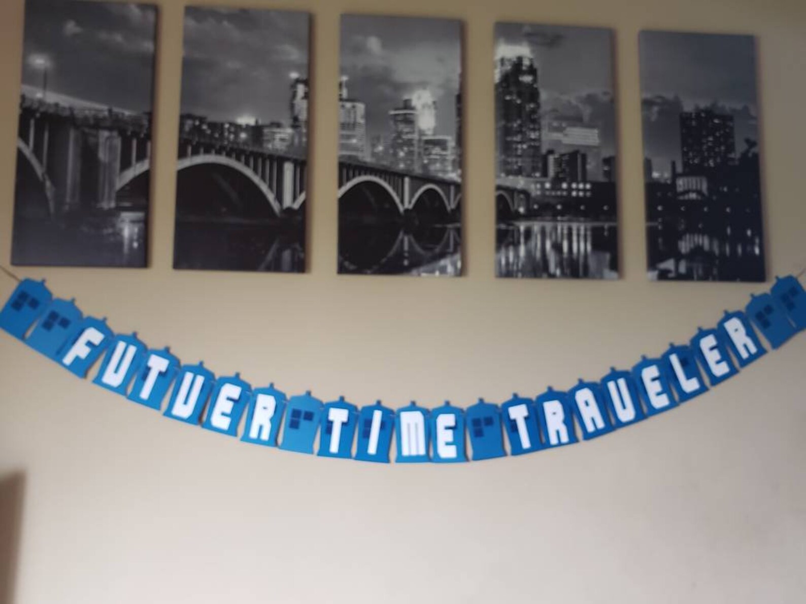 Dr Who Birthday Decorations Dr Who Banner Tardis Bunting | Etsy
