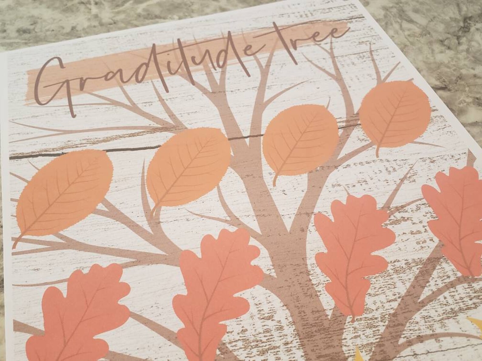 Gratitude Tree DIY Thankful Tree Sign Kids Thanksgiving - Etsy