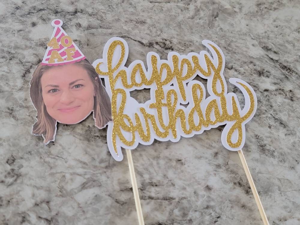 Custom Face Cake Toppers First Birthday 21st30th50th | Etsy