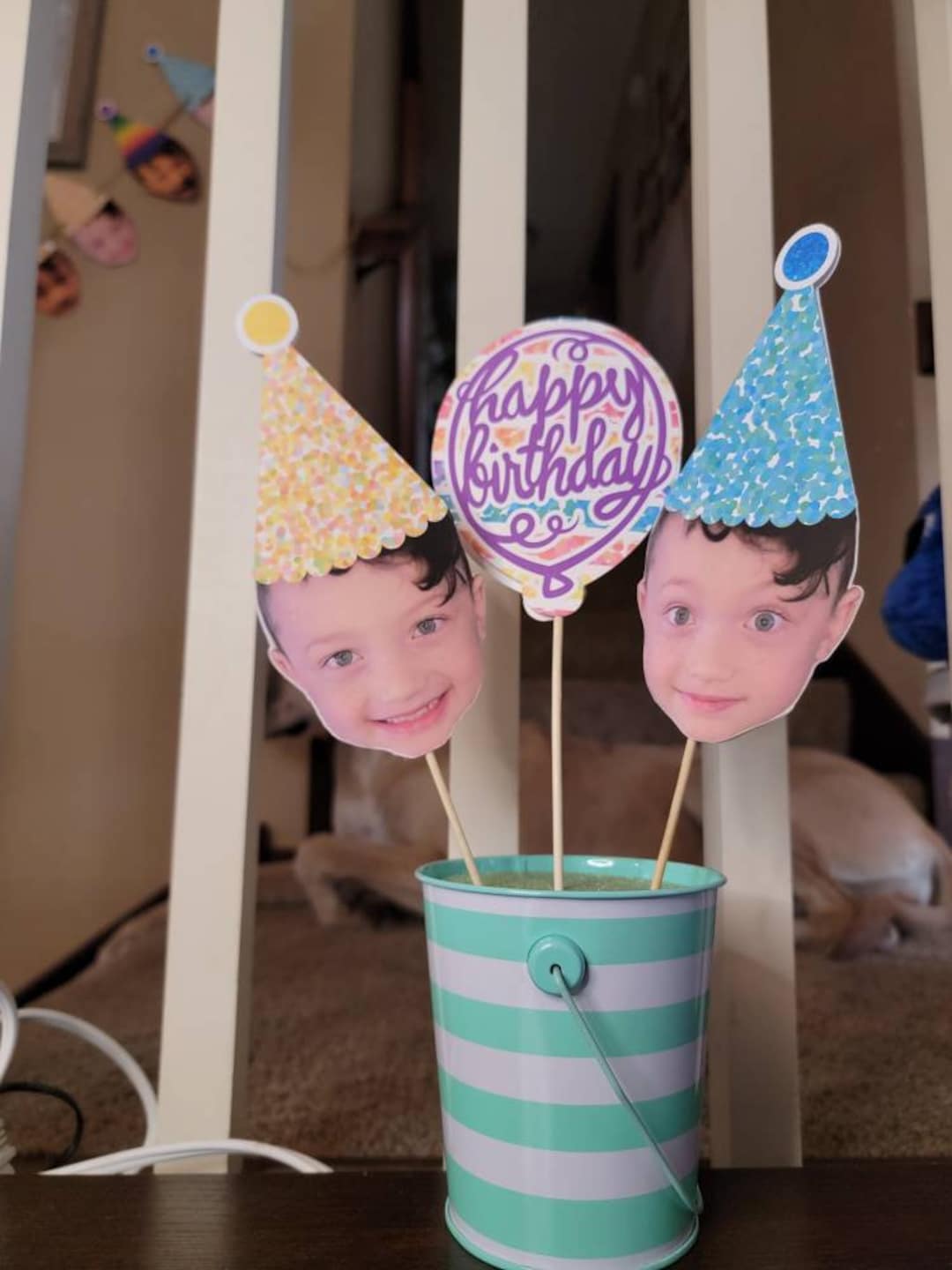 Face Centerpieces, Personalized Birthday Party Decorations, Custom Face ...