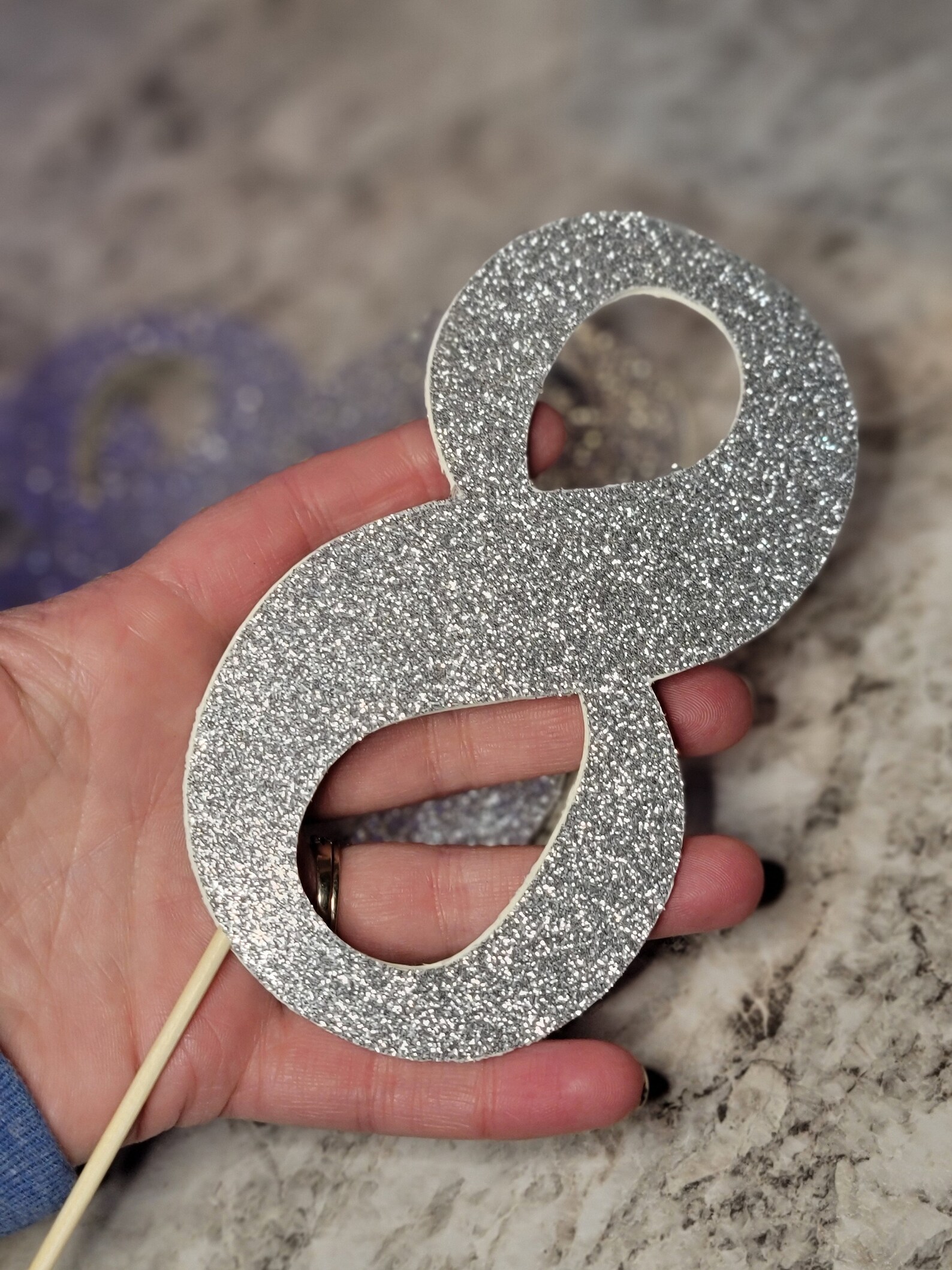 Glitter Centerpiece Sticks, Double Sided Glitter Table Numbers ...