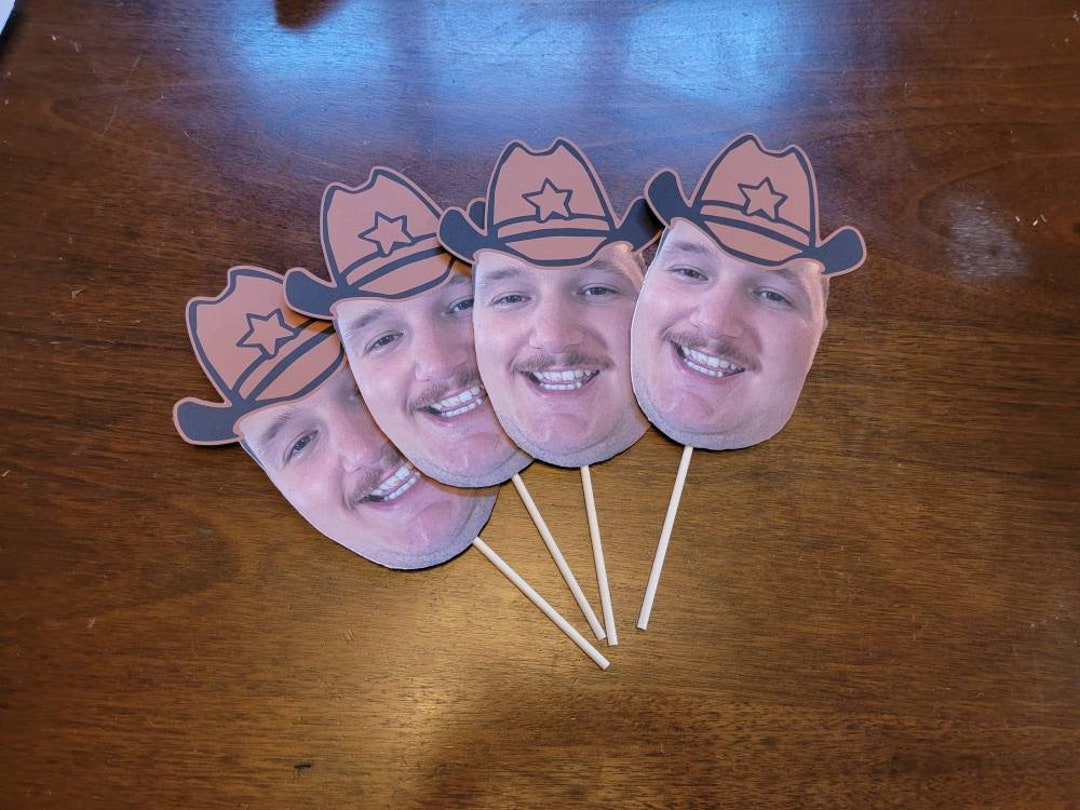 Custom Face Photo Booth Props, First Birthday, 21st, 30th,50th Birthday ...