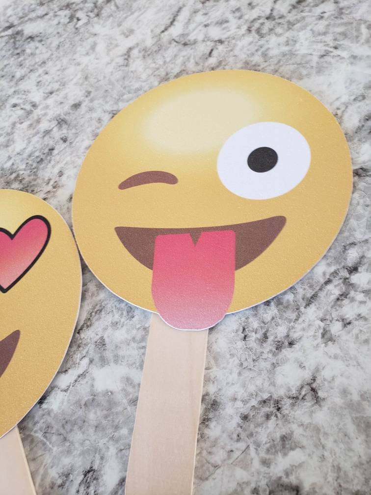 Emoji Props Emoji Party Birthday Party Decorations Kids | Etsy