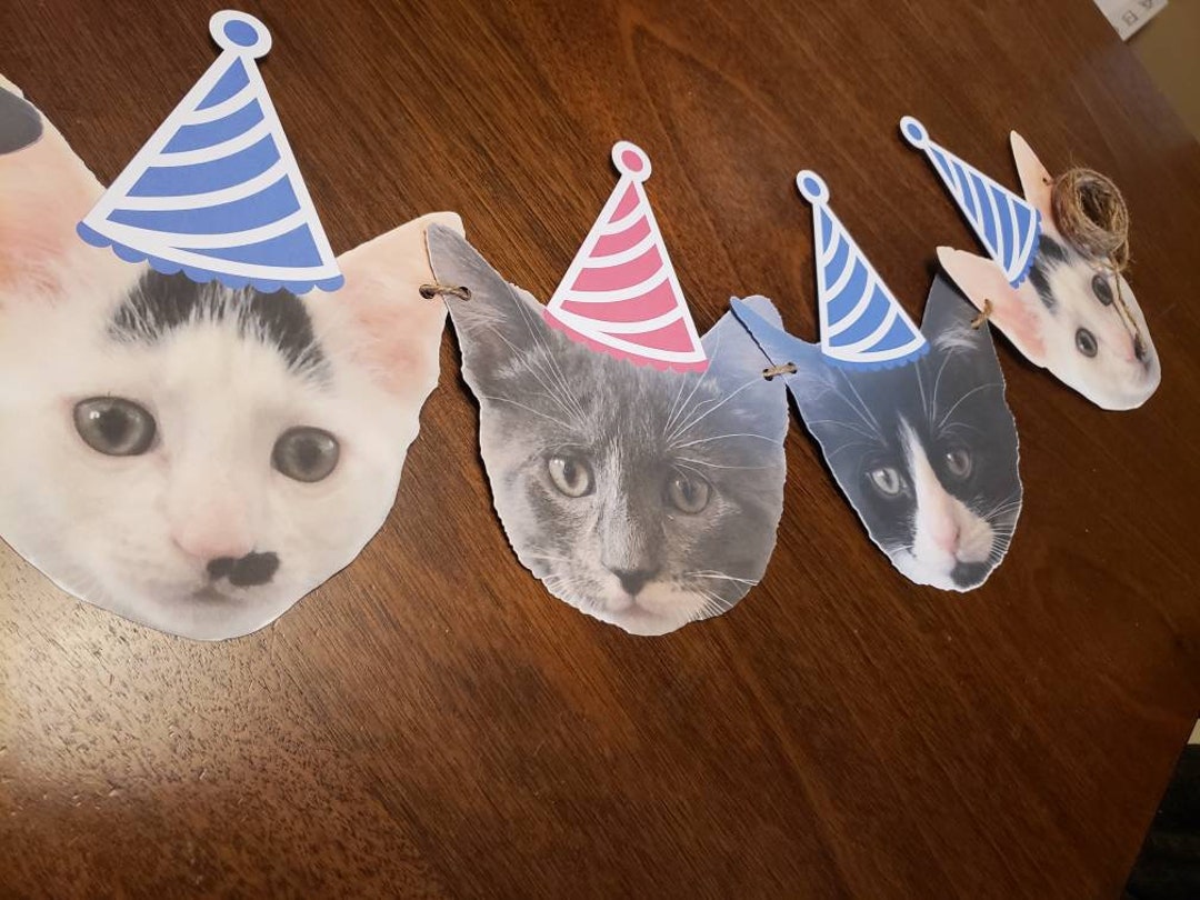 Personalized Photo Banner, First Birthday Banner, Bridal Shower, Face ...