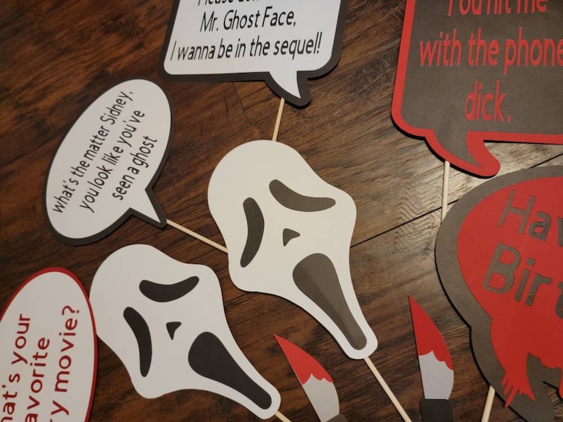 Scream Party Decorations Halloween Photo Props Kids | Etsy