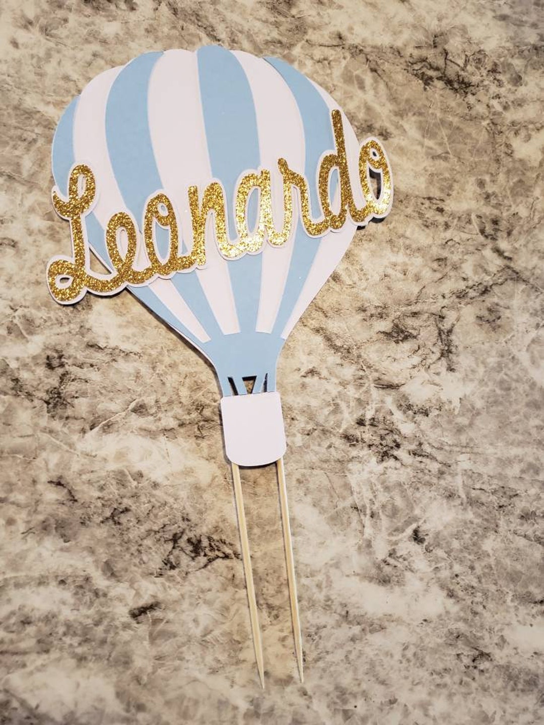 Hot Air Balloon Cake Topper, Custom Cake Topper, Oh the Places , Custom ...
