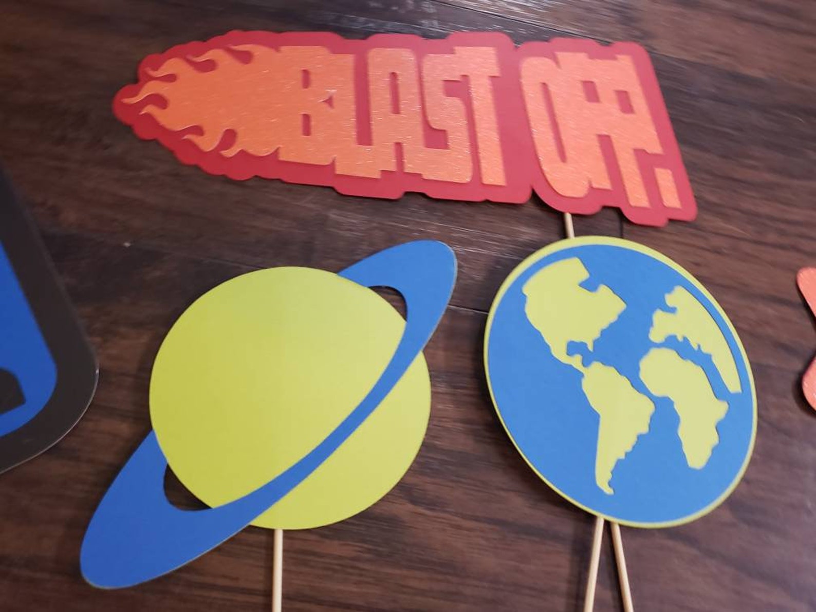 Space Party Photo Props Outer Space Birthday Decorations - Etsy
