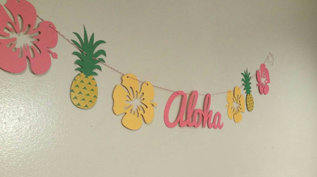 Luau Party Banner, Aloha Banner, Hawaiian Luau, Hawaiian Party ...